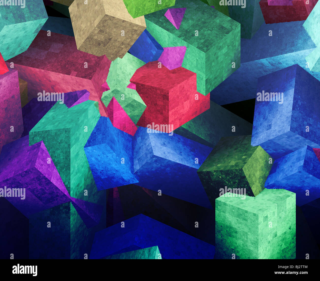 Crystal 3d cubes abstract background design illustration Stock Photo ...