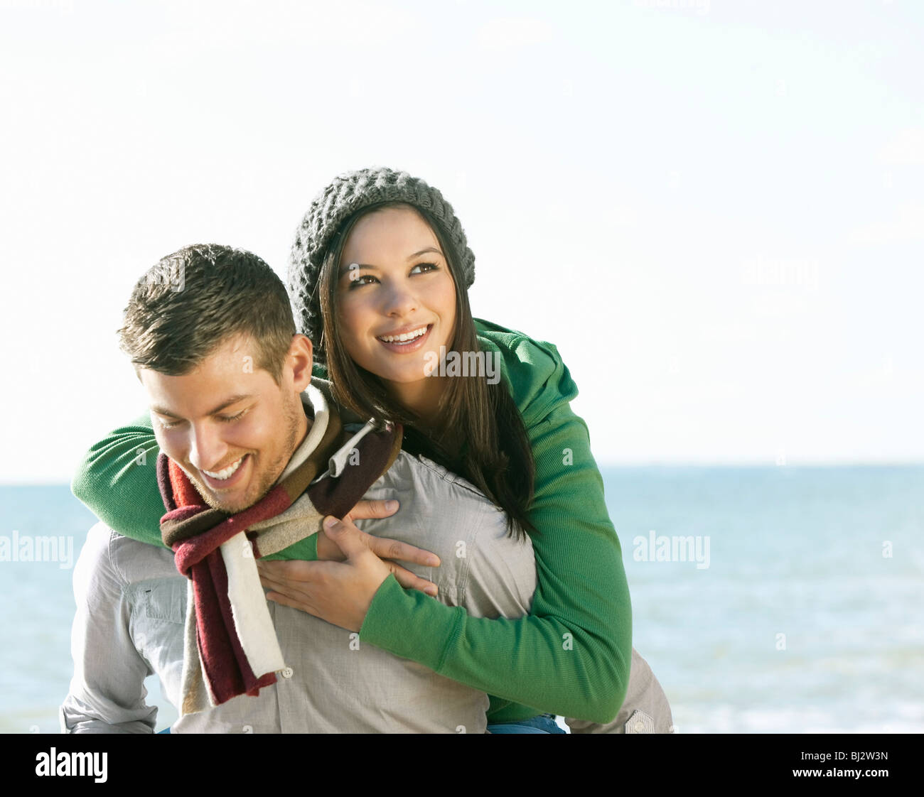 Woman getting piggyback ride hi-res stock photography and images - Alamy