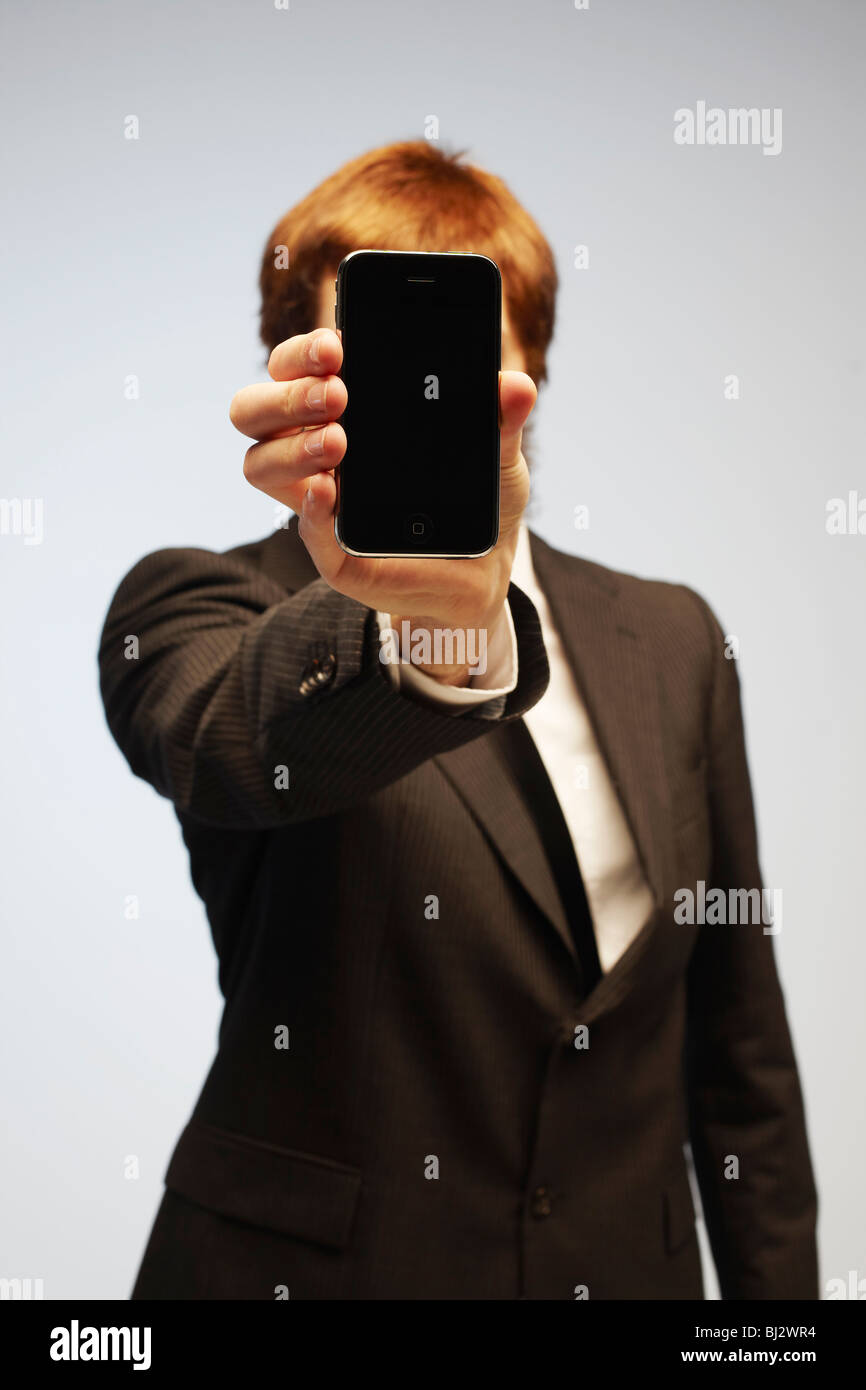 Man with a phone Stock Photo - Alamy