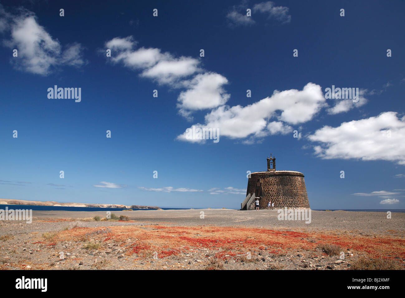The lookout tower Castillo de las Coloradas on Punta del Aguila at ...