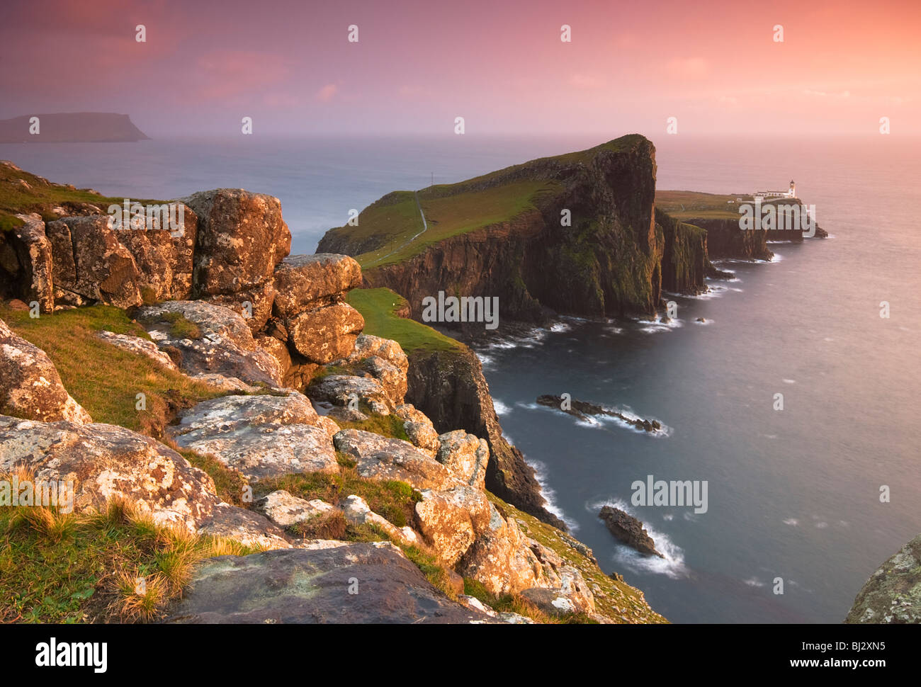 Neist Point at Sunset, Isle of Skye Stock Photo - Alamy