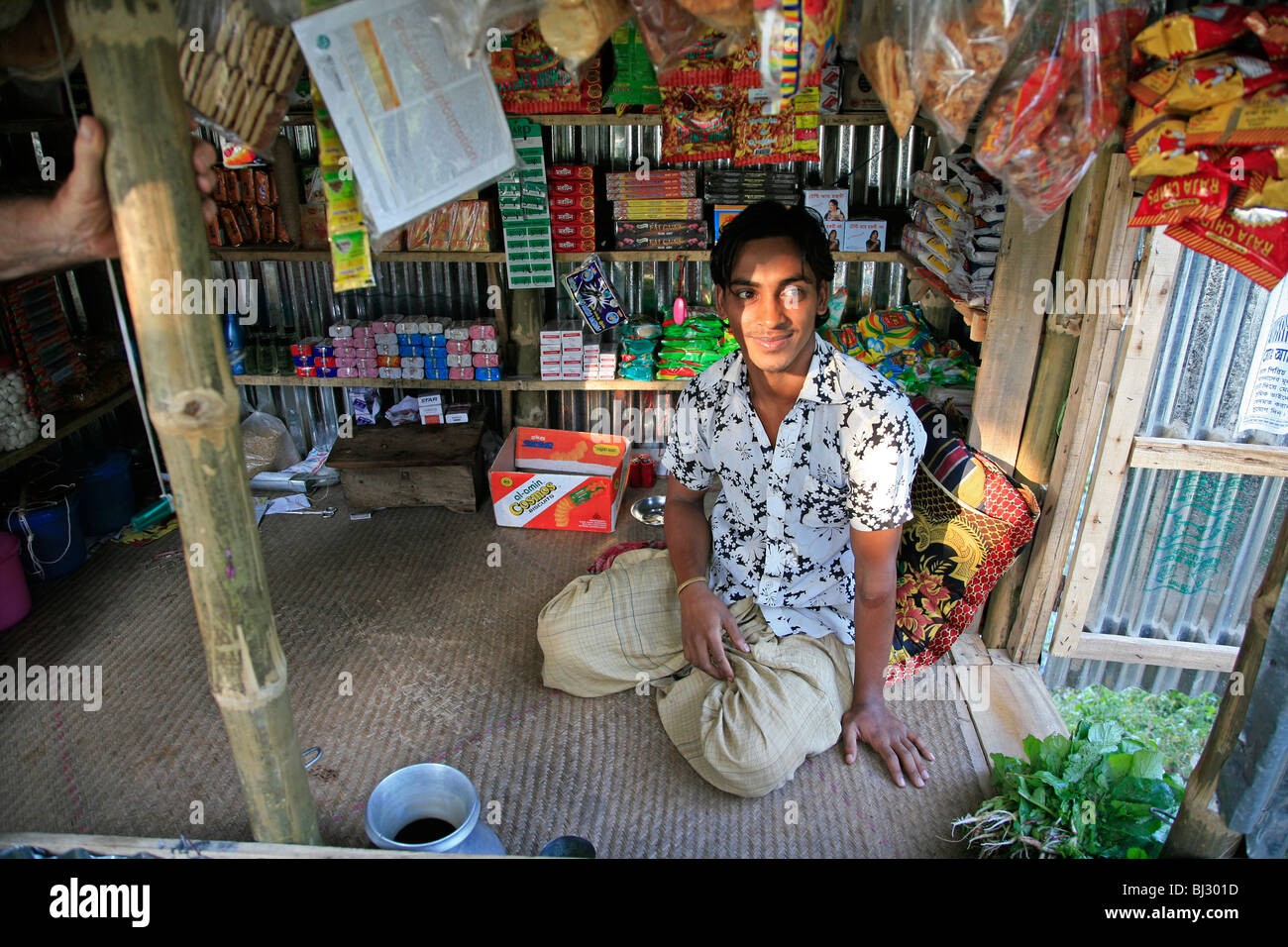 BANGLADESH Small shop. Village of Pouli. PHOTO by SEAN SPRAGUE Stock ...