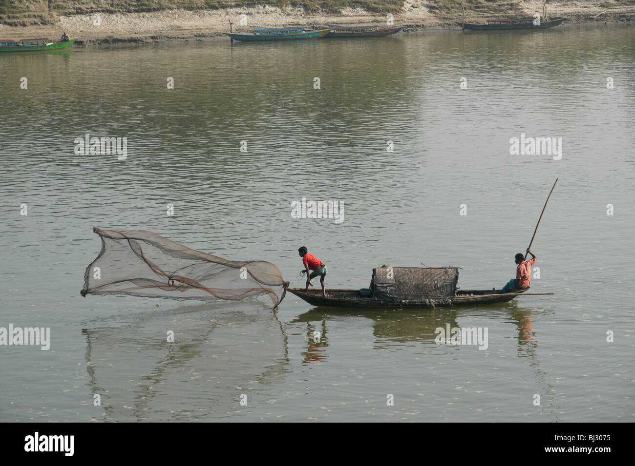 BANGLADESH Fishing boats, Brahmaputra River, Mymensingh. PHOTO by SEAN ...