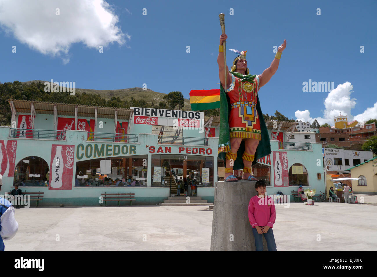 BOLIVIA Statue of Inca king. PHOTOGRAPH by SEAN SPRAGUE 2010 Stock ...