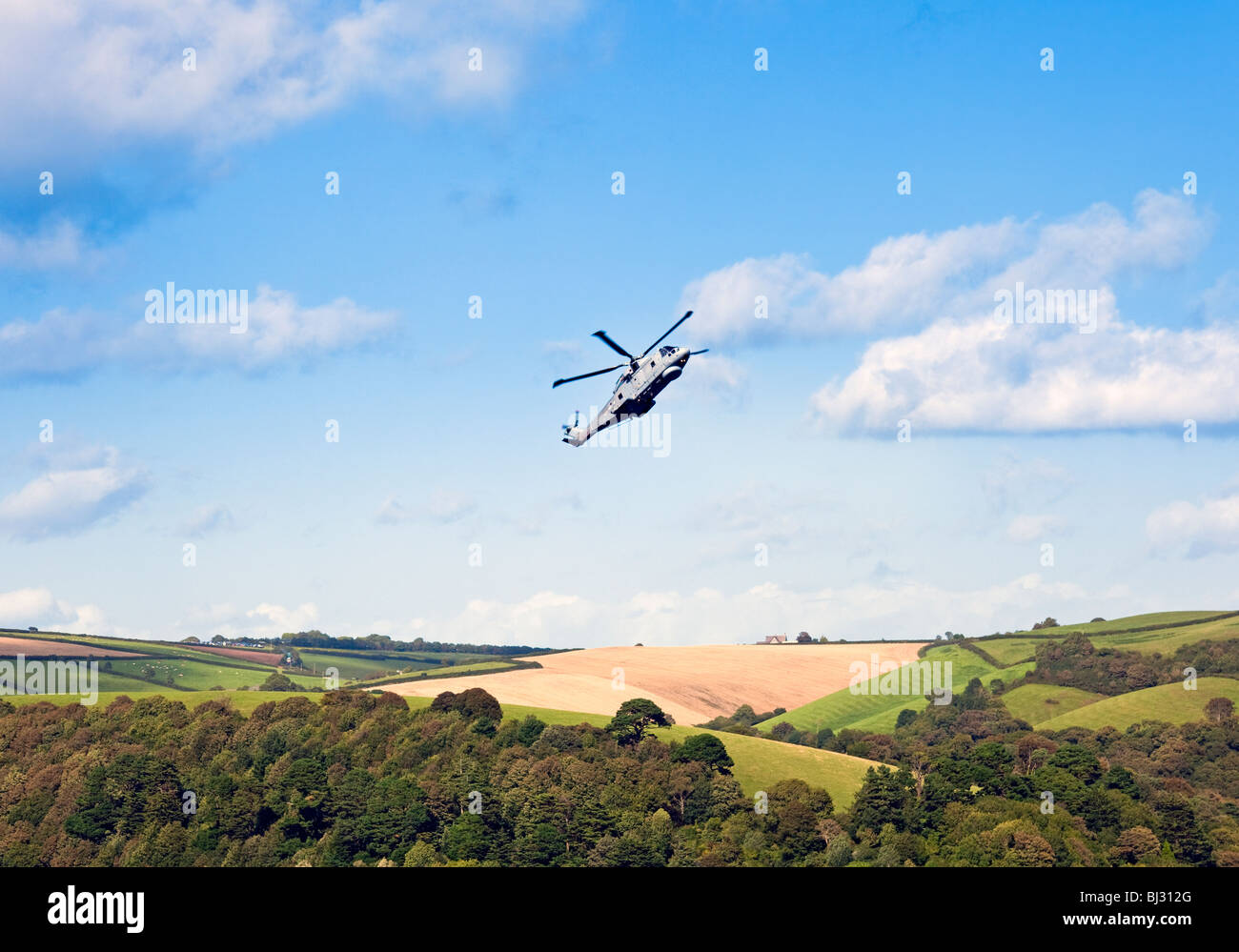 Royal Navy Merlin Helicopter 'Nose Up', performing a Demonstration ...
