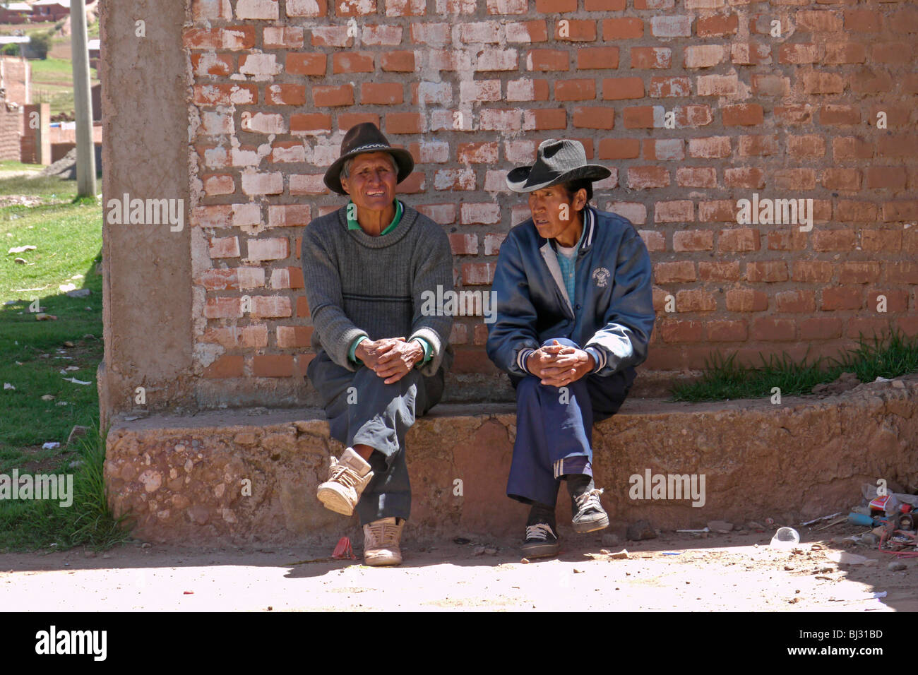 PERU Men of Jayllihuaya, Puno. photo (C) Sean Sprague 2009 Stock Photo ...