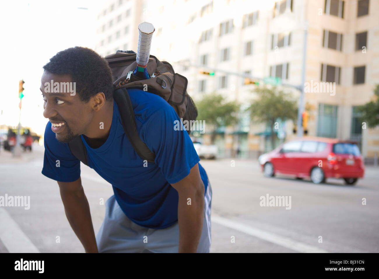 runner on street in city Stock Photo - Alamy