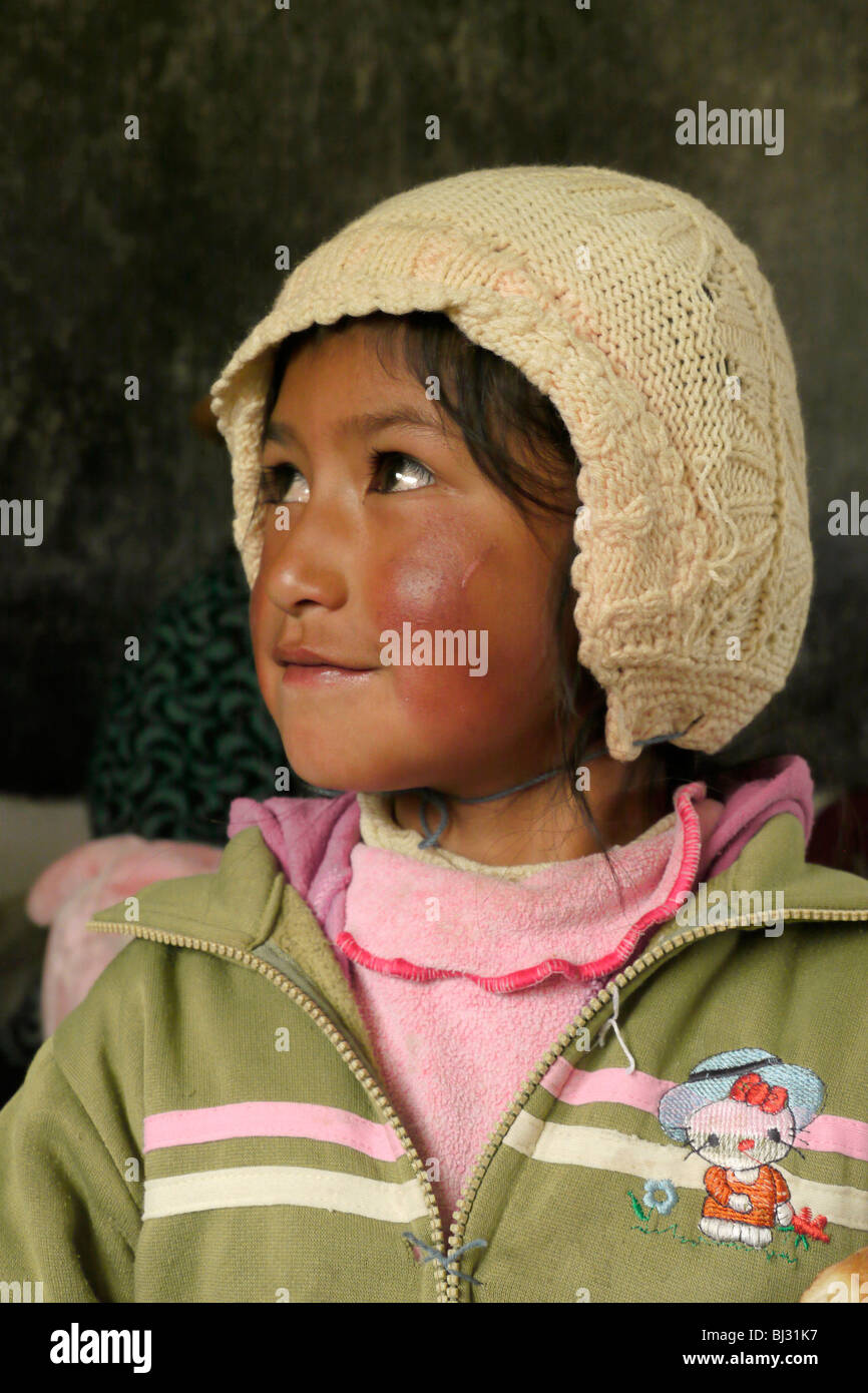 PERU Aymara girl Stock Photo - Alamy