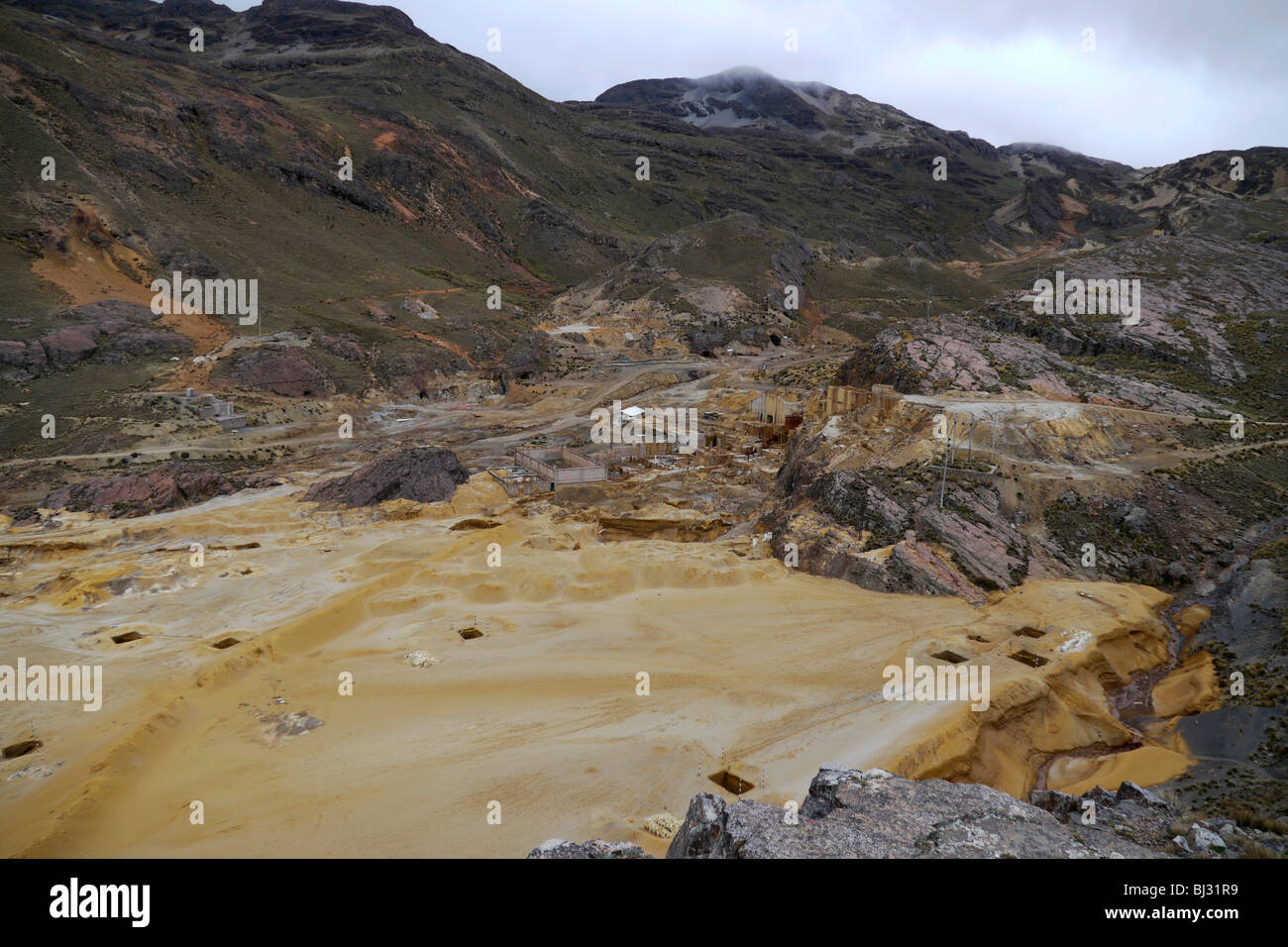 PERU The mine at Sillustani which is causing the pollution downstream ...