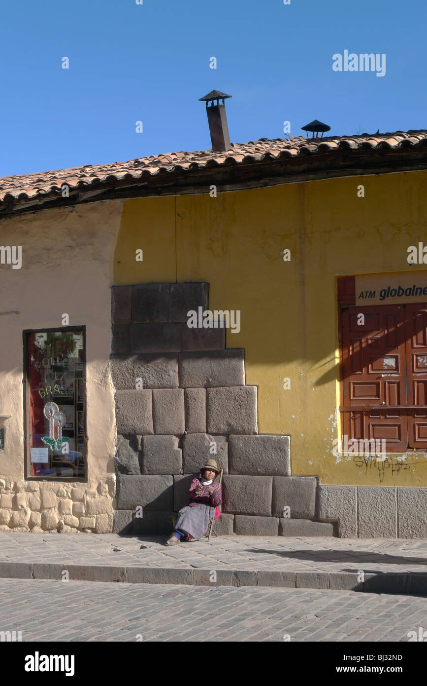 PERU Colonial building on top of Inca walls. Cusco. PHOTOGRAPH by SEAN ...