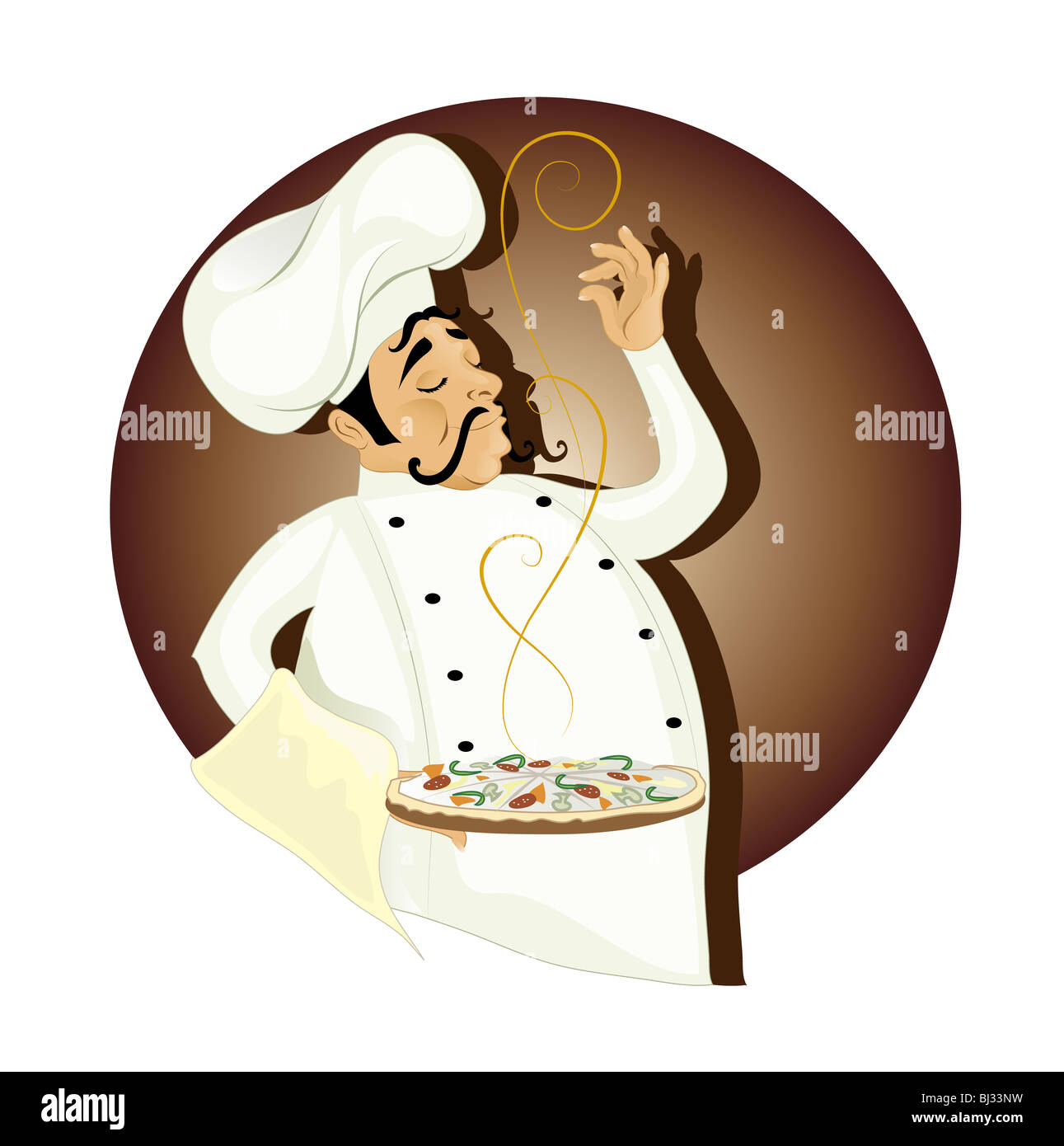 Cartoon black chef baker character Cut Out Stock Images & Pictures - Alamy