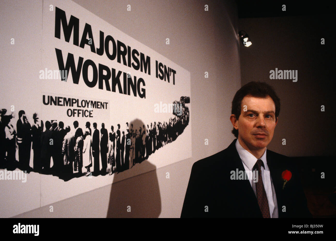 A young Rt. Hon. Tony Blair MP helps launch a 1992 General Election ...