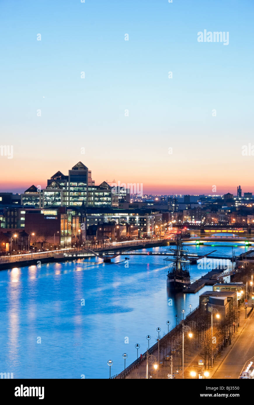 Evening over the River Liffey Stock Photo - Alamy