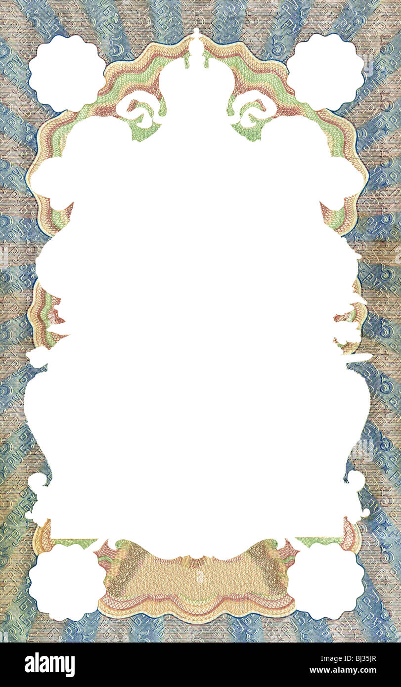 Frame carved into the old paper Stock Photo - Alamy