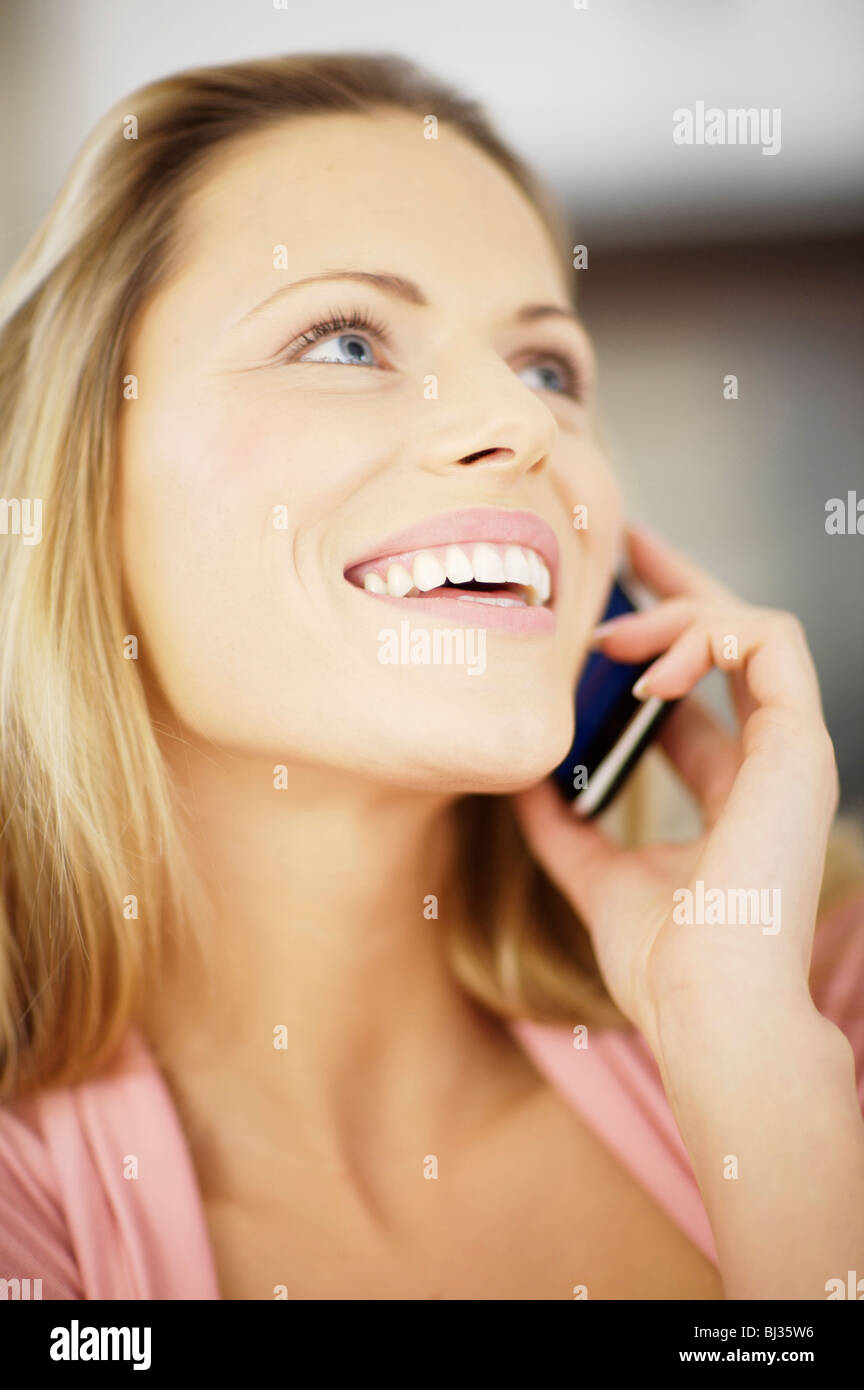 woman making a phone call Stock Photo - Alamy