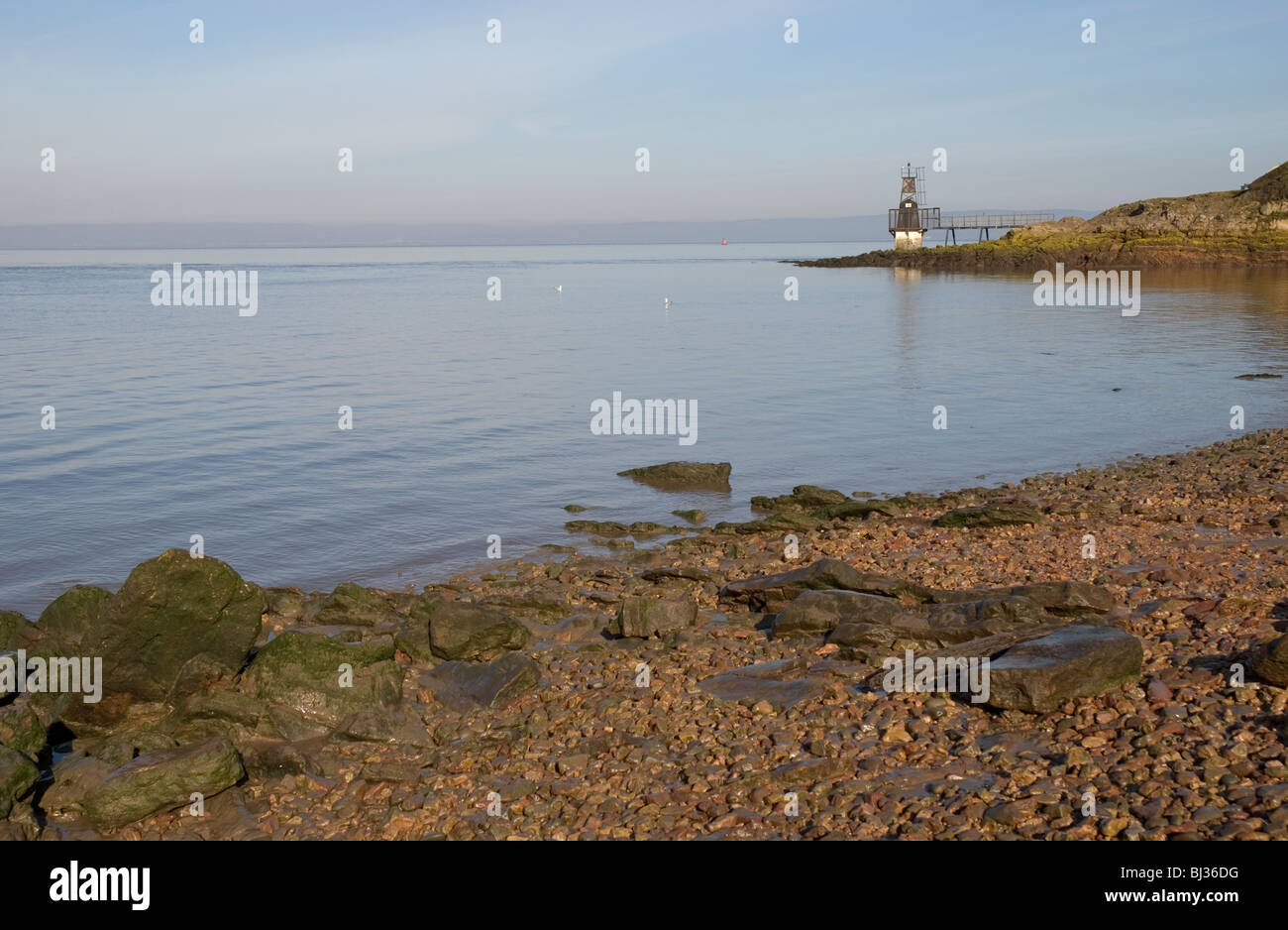 Battery Point lighthouse, Portishead, Somerset, England Stock Photo - Alamy