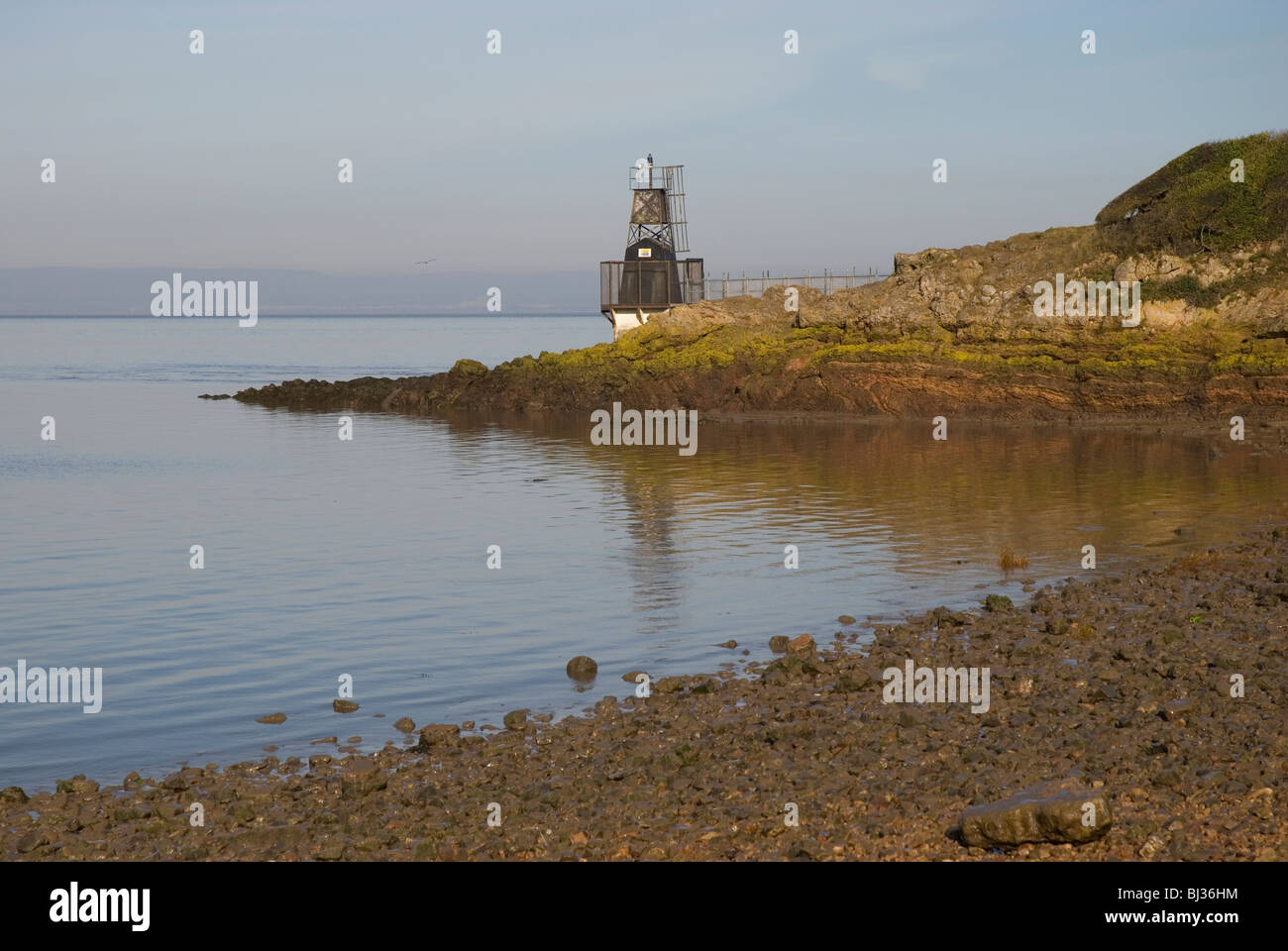 Battery Point lighthouse, Portishead, Somerset, England Stock Photo - Alamy