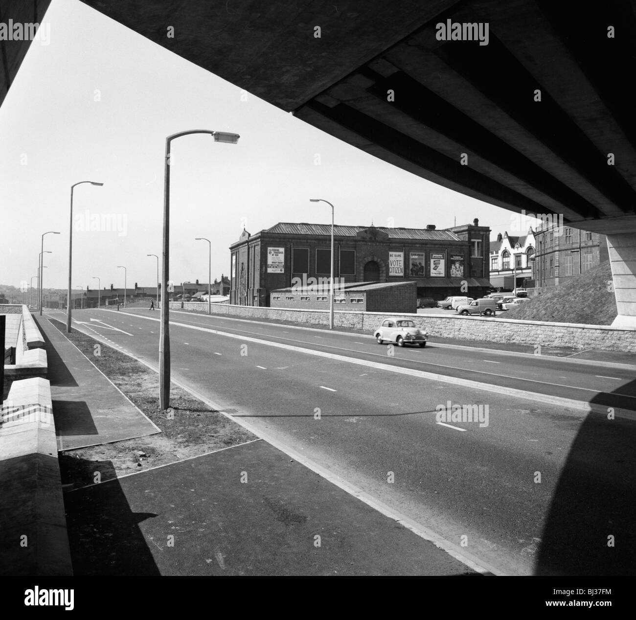 New road development beside the Old Market Hall, Mexborough, South ...