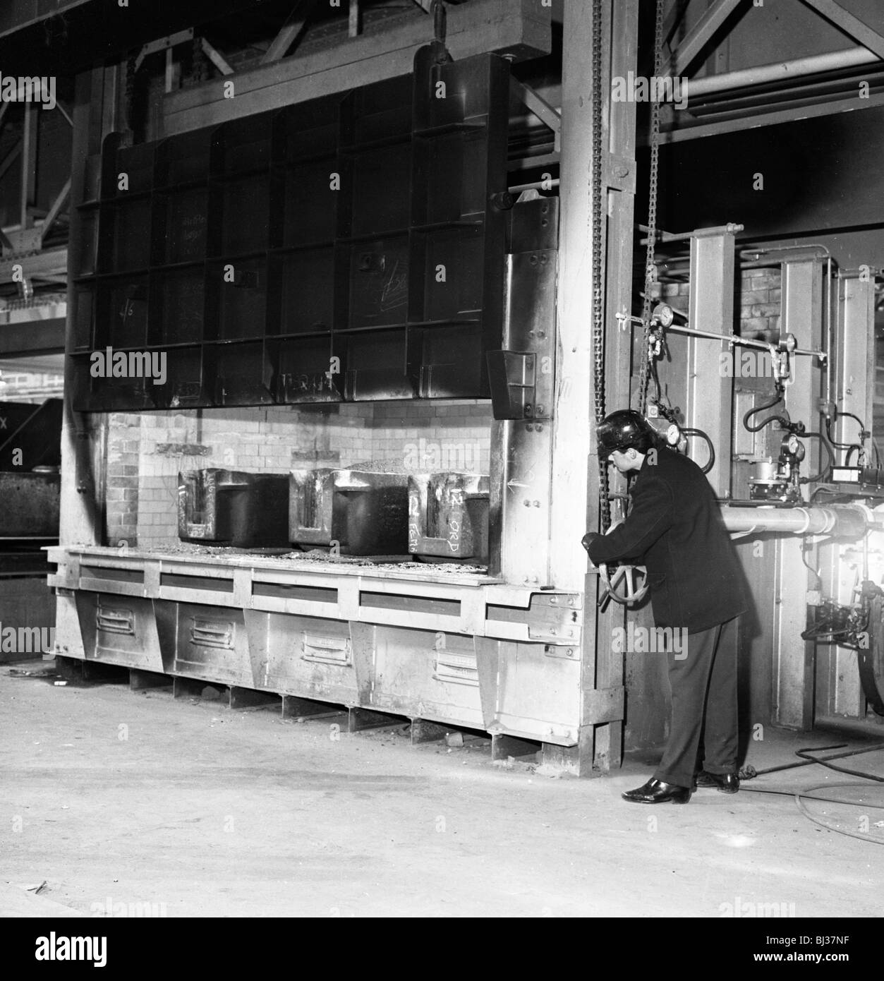 Steelworker furnace Black and White Stock Photos & Images - Alamy