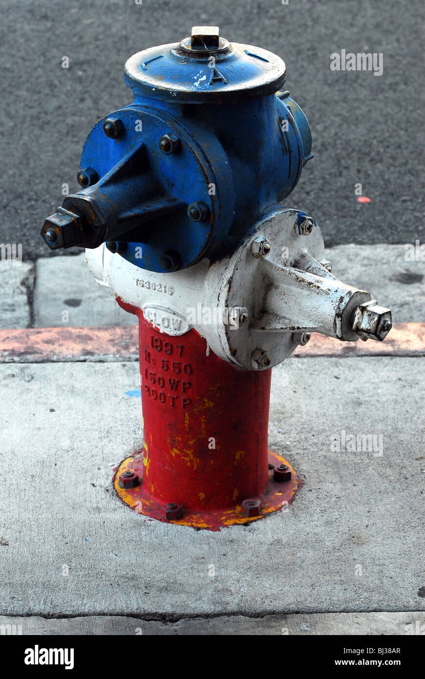 Flag colors, Firefighters, hydrant , Streetlife in Hollywood Boulevard ...