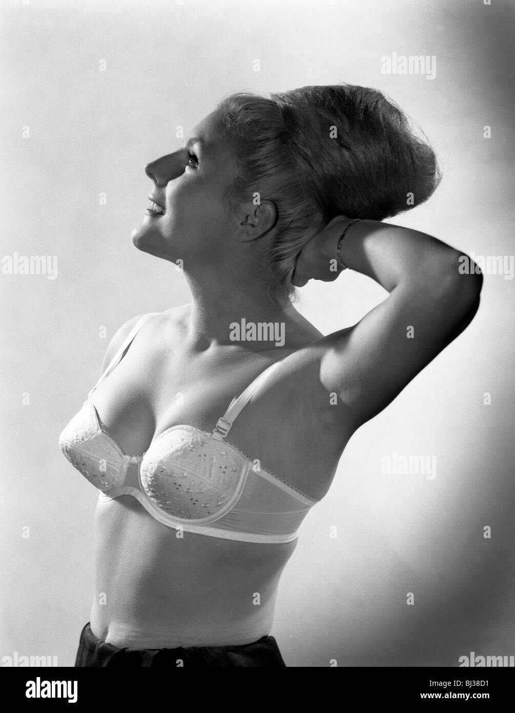 Advertising Image For Truline Bras 1963 Artist Michael Walters Stock