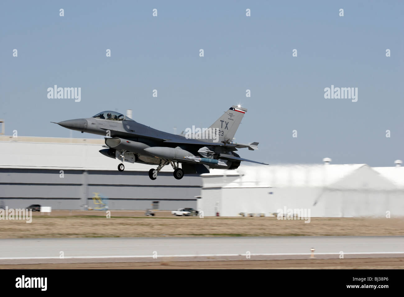 An F-16C from the 457th fighter squadron takes off from NAS Fort Worth ...