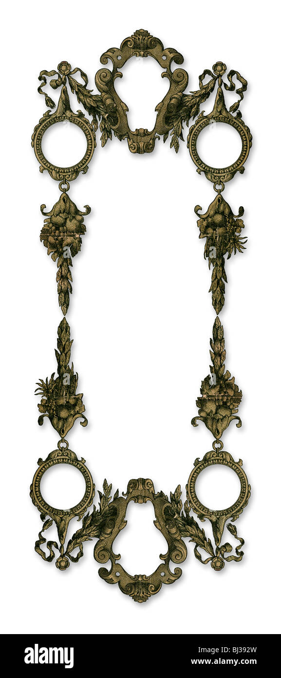 Old Victorian Frame on a White background Stock Photo - Alamy