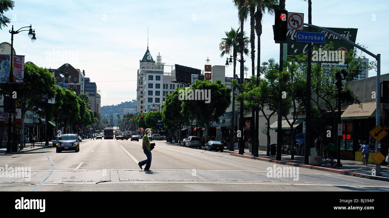 Hollywood boulevard los angeles road hi-res stock photography and ...