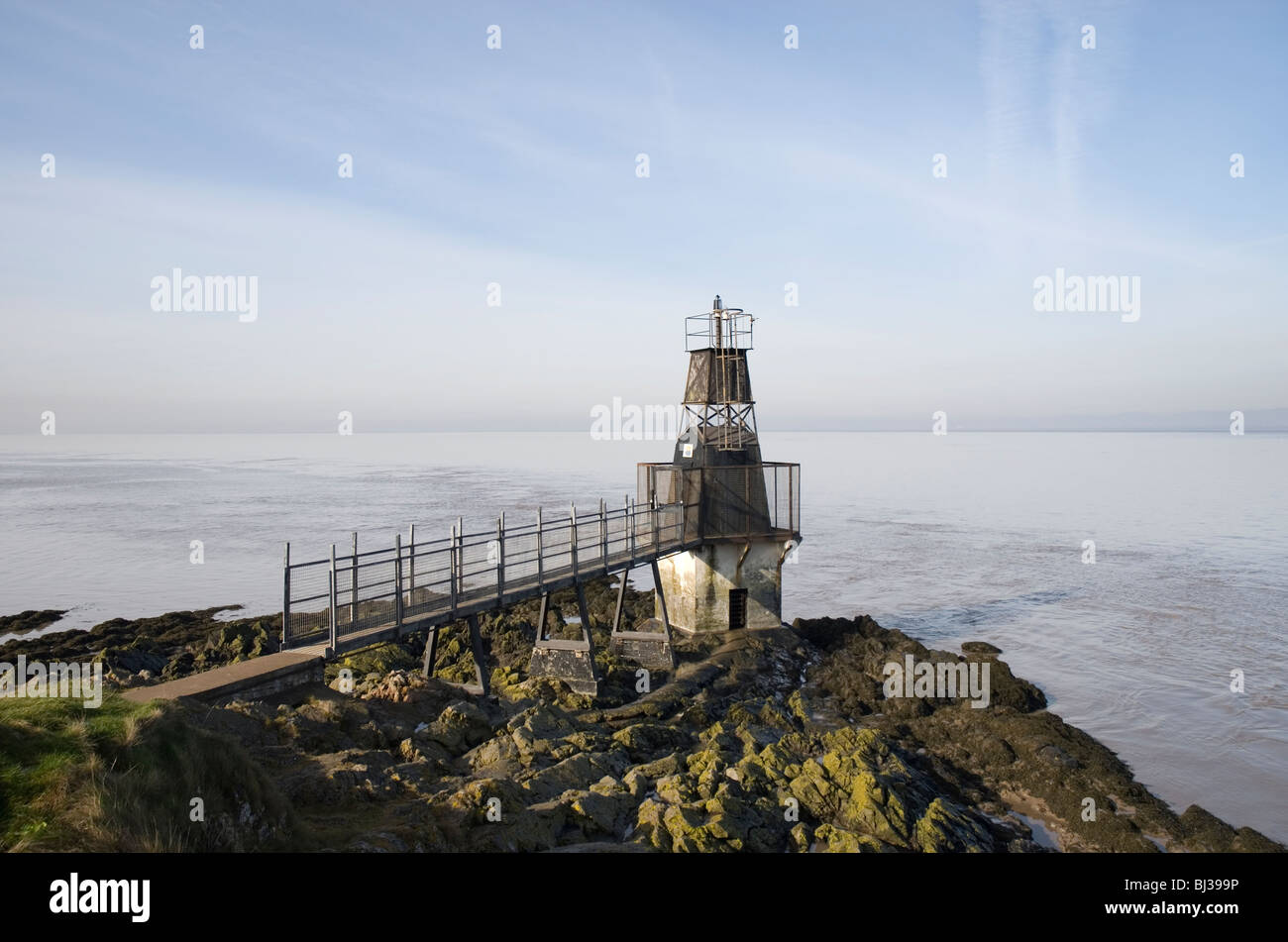 Battery Point lighthouse, Portishead, Somerset, England Stock Photo - Alamy