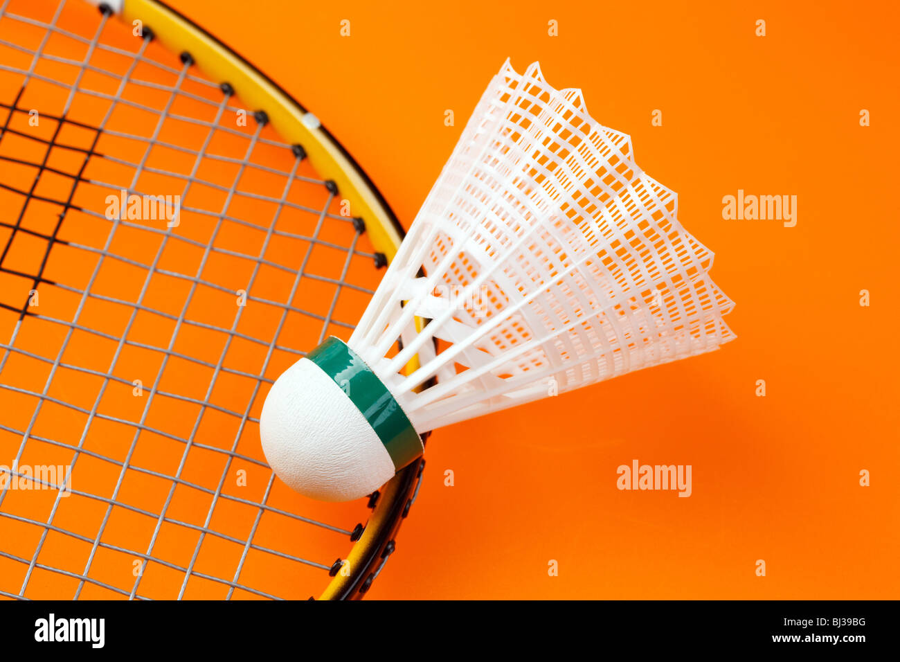the photo shot of badminton shuttlecock Stock Photo - Alamy