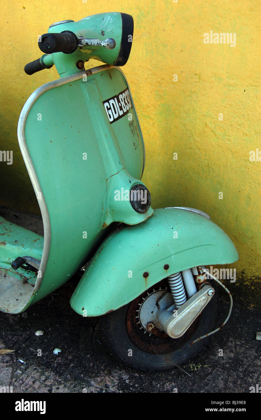 Scooter parked in Goa, India Stock Photo - Alamy