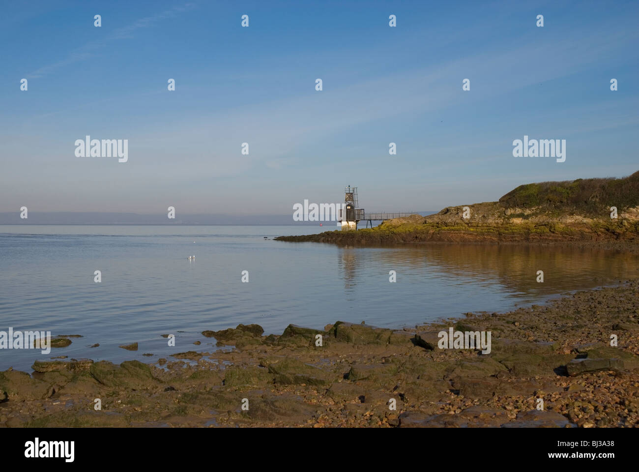 Battery Point lighthouse, Portishead, Somerset, England Stock Photo - Alamy
