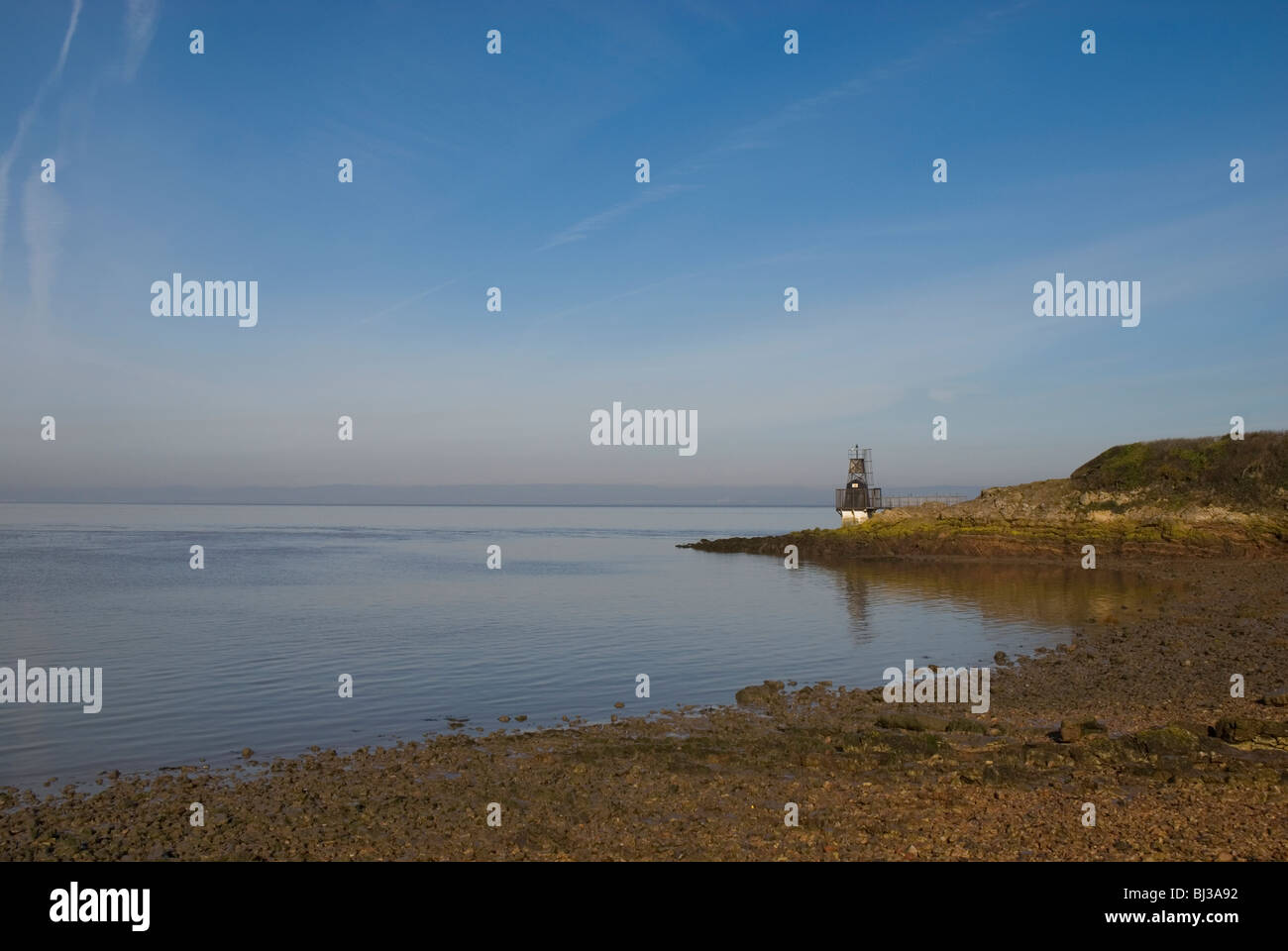Battery Point lighthouse, Portishead, Somerset, England Stock Photo - Alamy