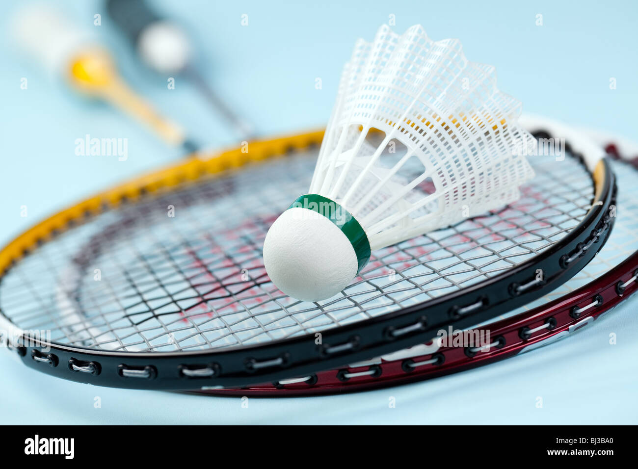 the photo shot of badminton shuttlecock Stock Photo - Alamy