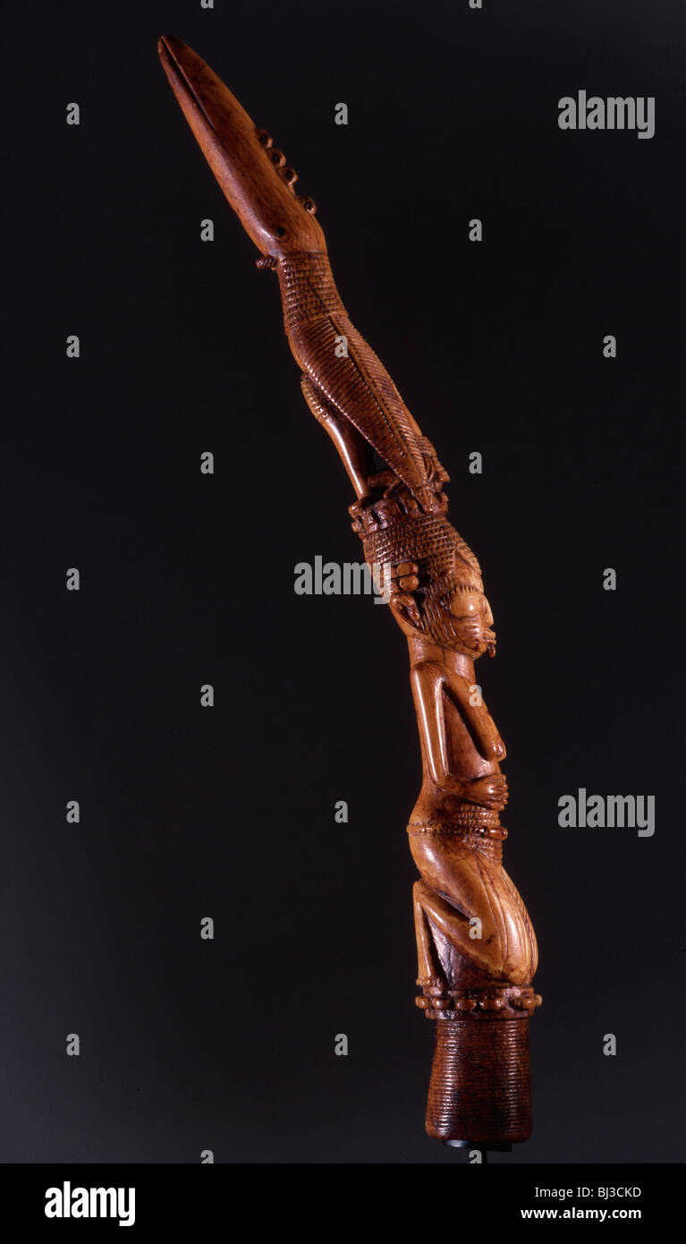 Ivory wand or tapper used in the Yoruba Ifa divination cult, Nigeria ...