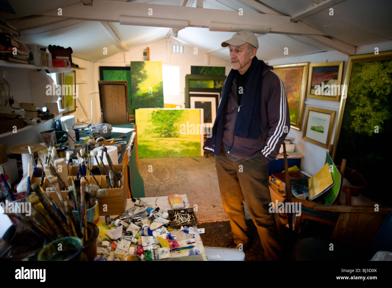 Alan Turner British artist based in the Scottish Boarders UK Stock ...