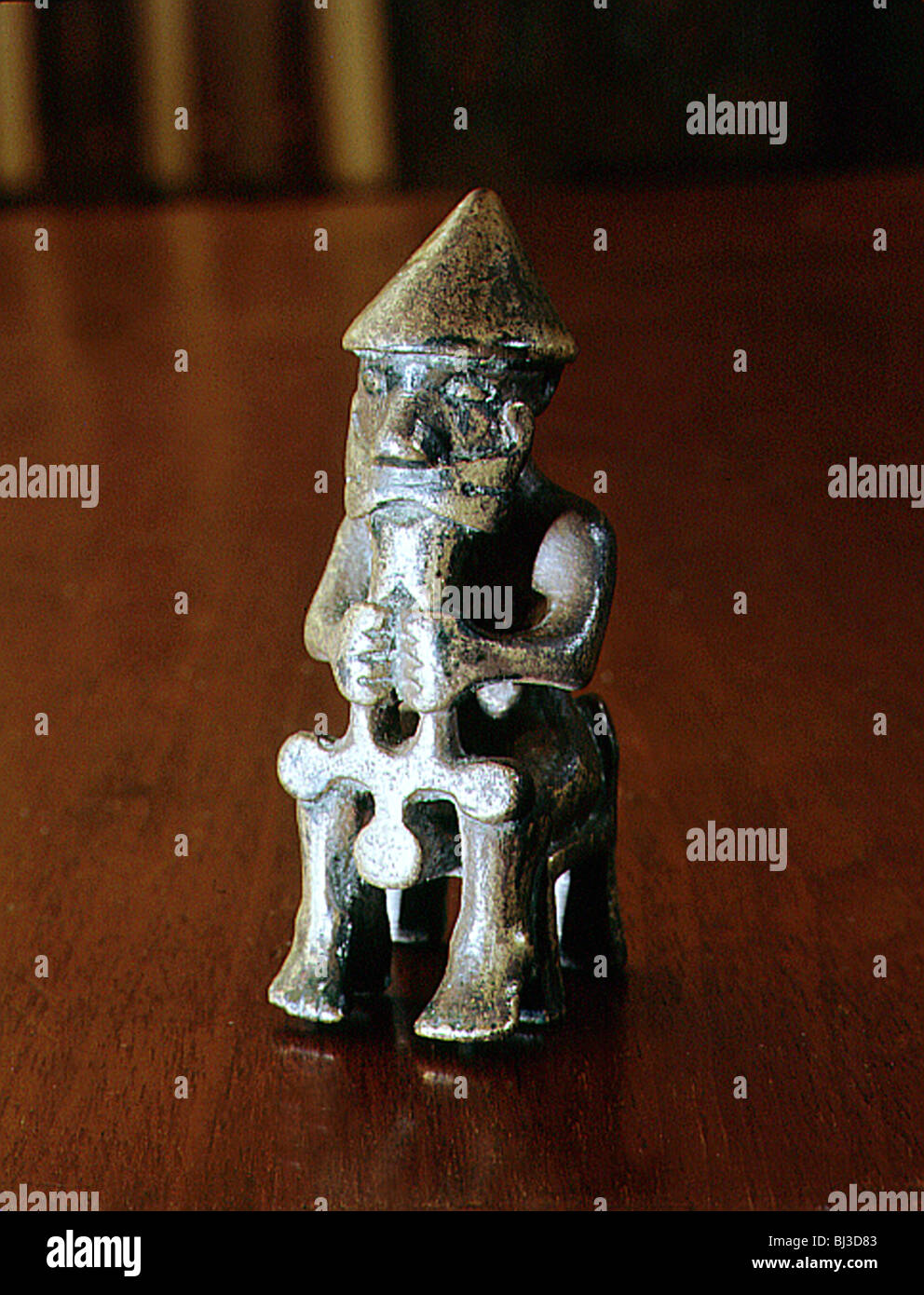 Viking bronze figure of Thor, Iceland, c1000. Artist: Werner Forman ...