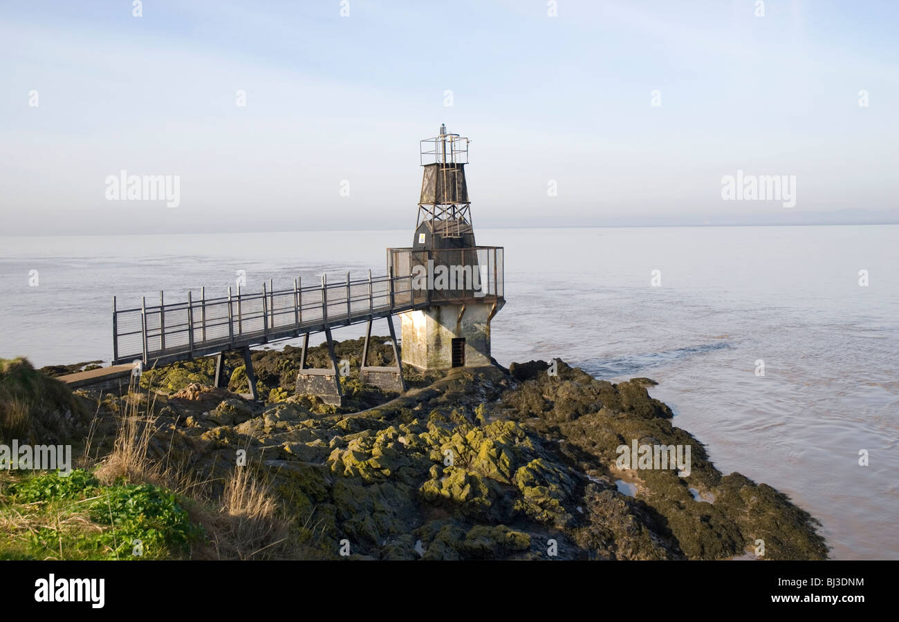Battery Point lighthouse, Portishead, Somerset, England Stock Photo - Alamy