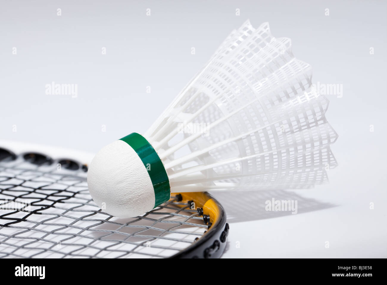 the photo shot of badminton shuttlecock Stock Photo - Alamy