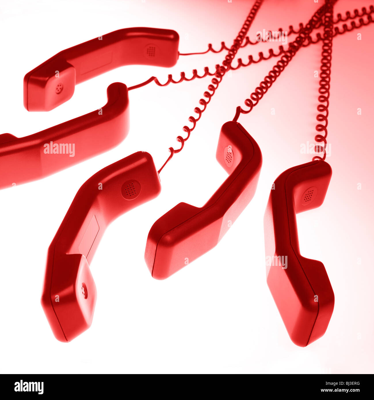 1970's retro style telephone handsets Stock Photo - Alamy