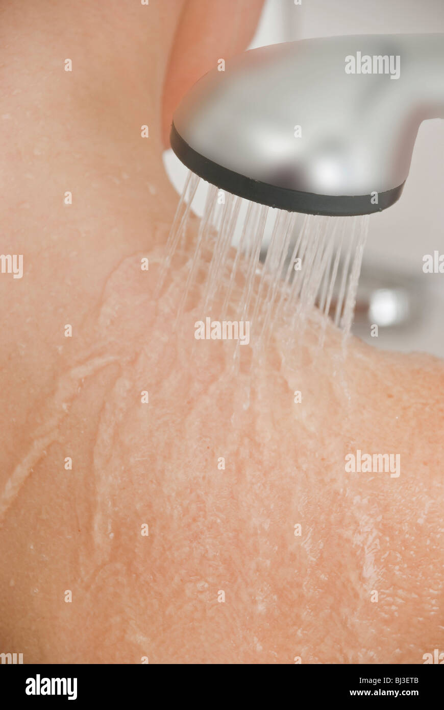 Woman showering shower inside hi-res stock photography and images - Alamy