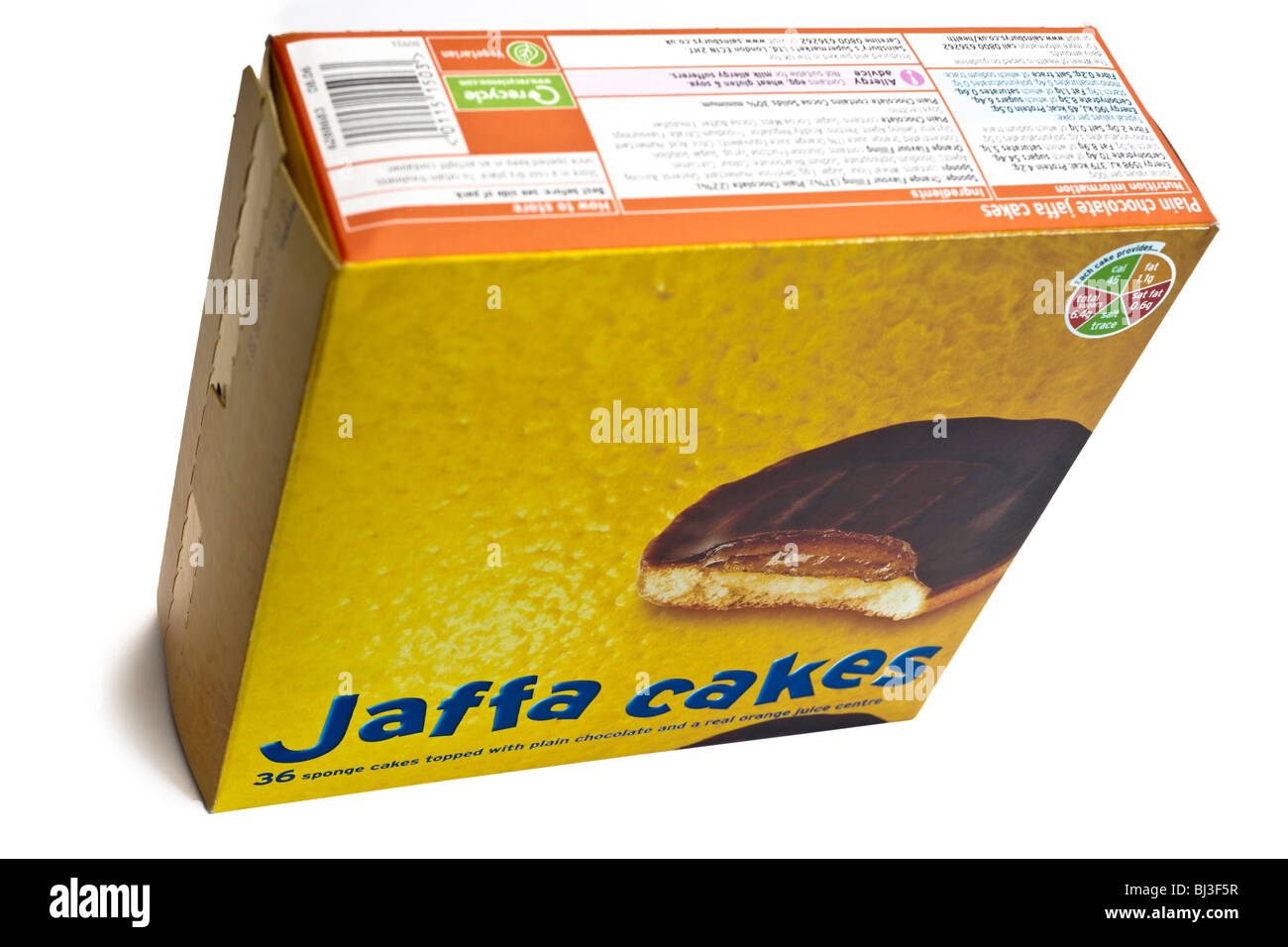 Yellow box containing 36 Jaffa Cakes Stock Photo - Alamy