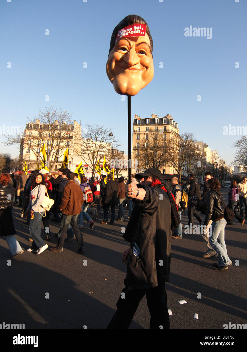 French president mask hi-res stock photography and images - Alamy