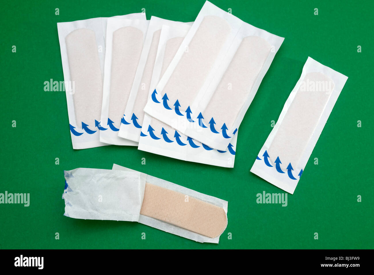 Sealed sticking plasters Stock Photo - Alamy