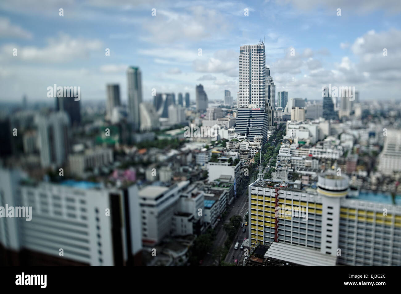 View down Silom Road, Bangkok Stock Photo - Alamy