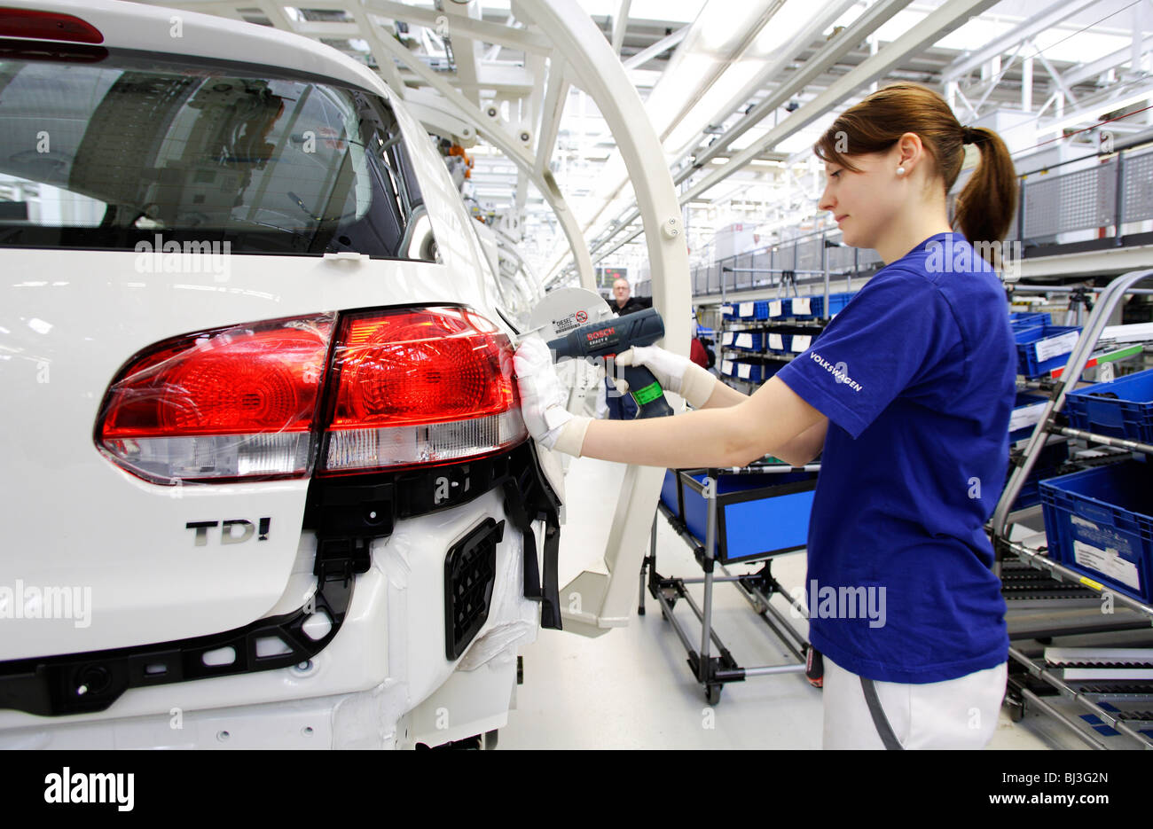 Volkswagen AG, production of passenger cars in the works in Wolfsburg ...