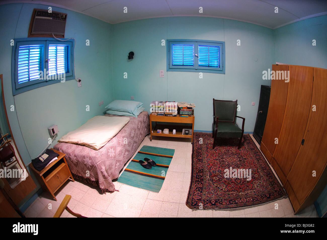 Israel, Negev desert, Kibbutz Sde Boker, Interior of Ben-Gurion Desert Home. The bedroom Stock ...