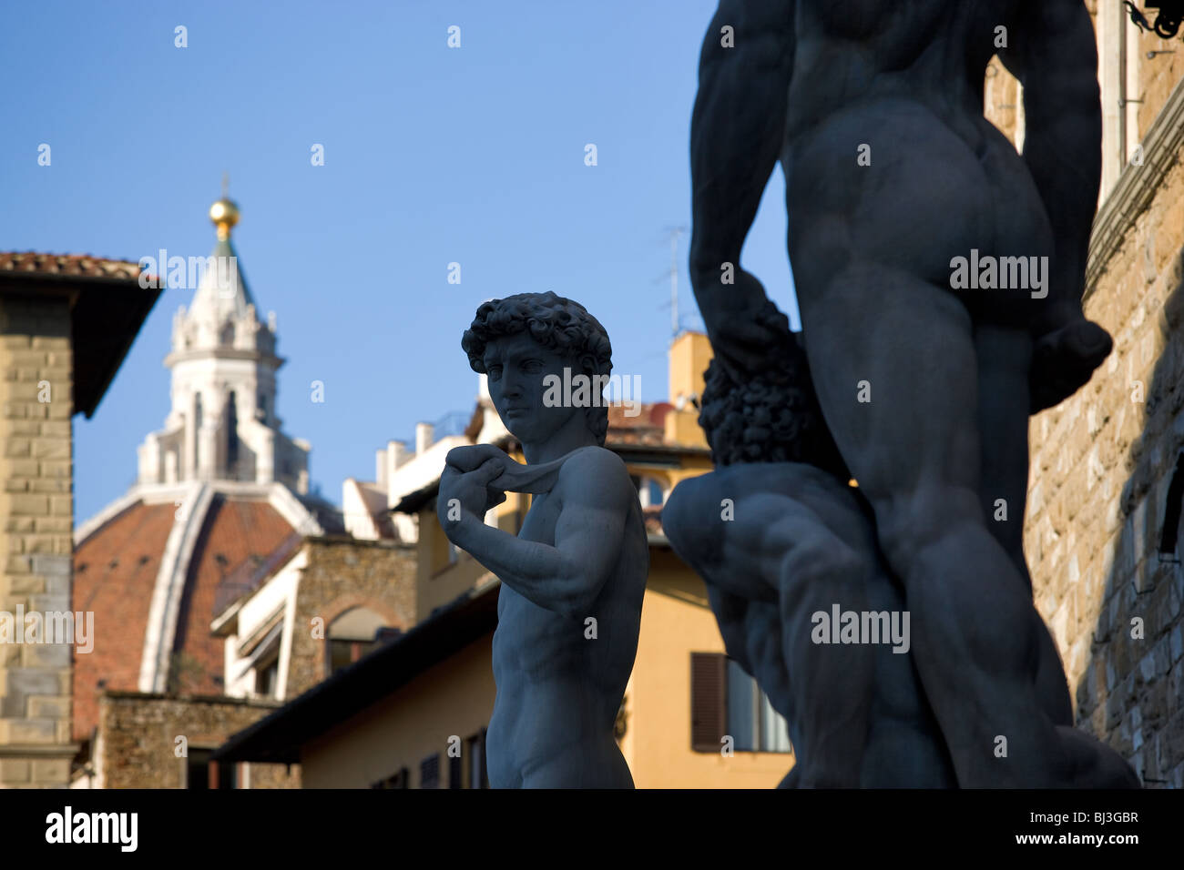 Italy, Tuscany, Florence, Piazza della Signoria, statues Stock Photo ...