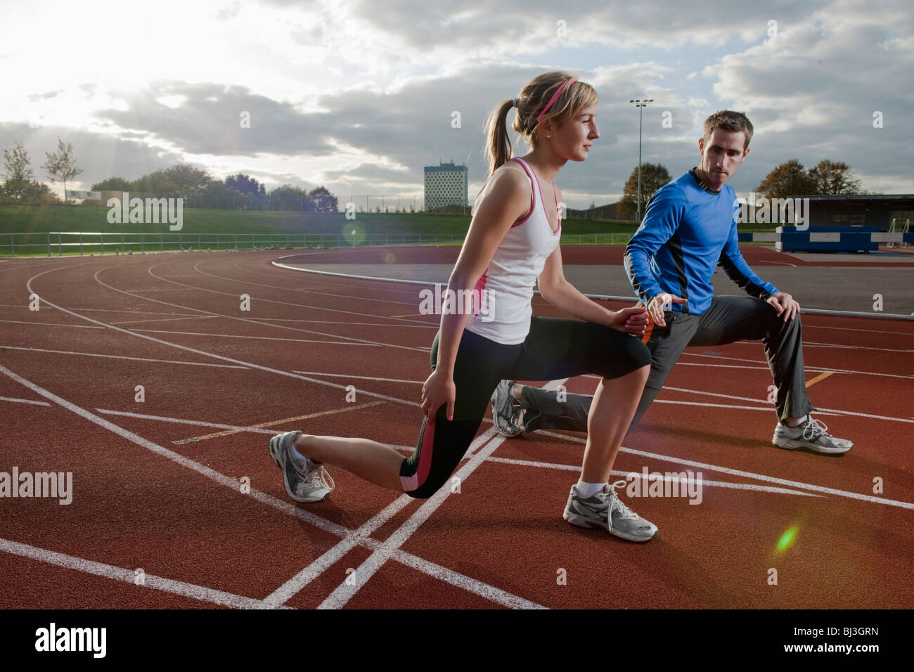 Teenage runner training race track hi-res stock photography and images ...