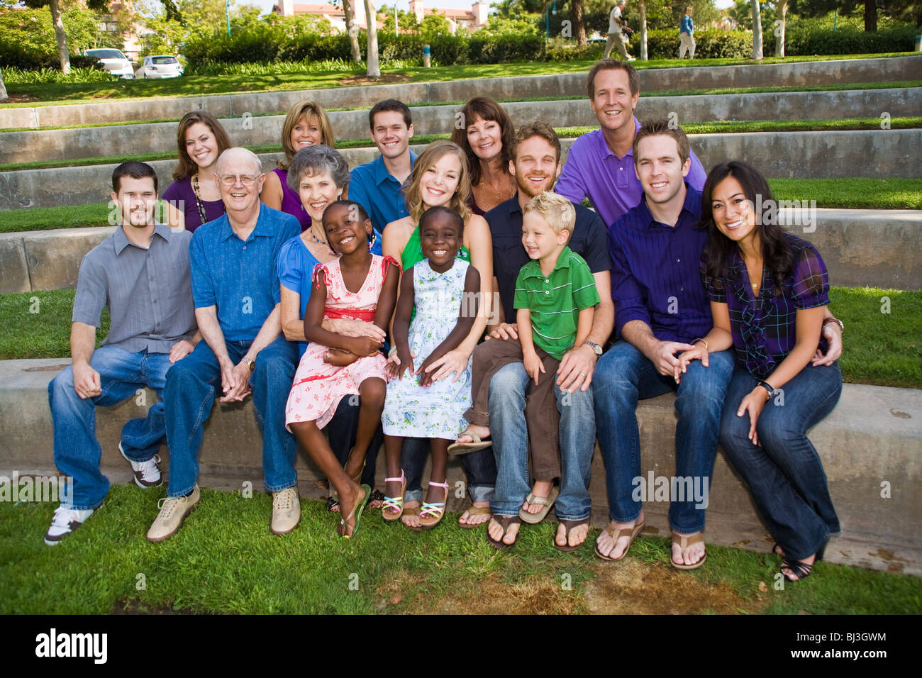 4 generation family portrait includes two girls 4 & 6 adopted from West ...